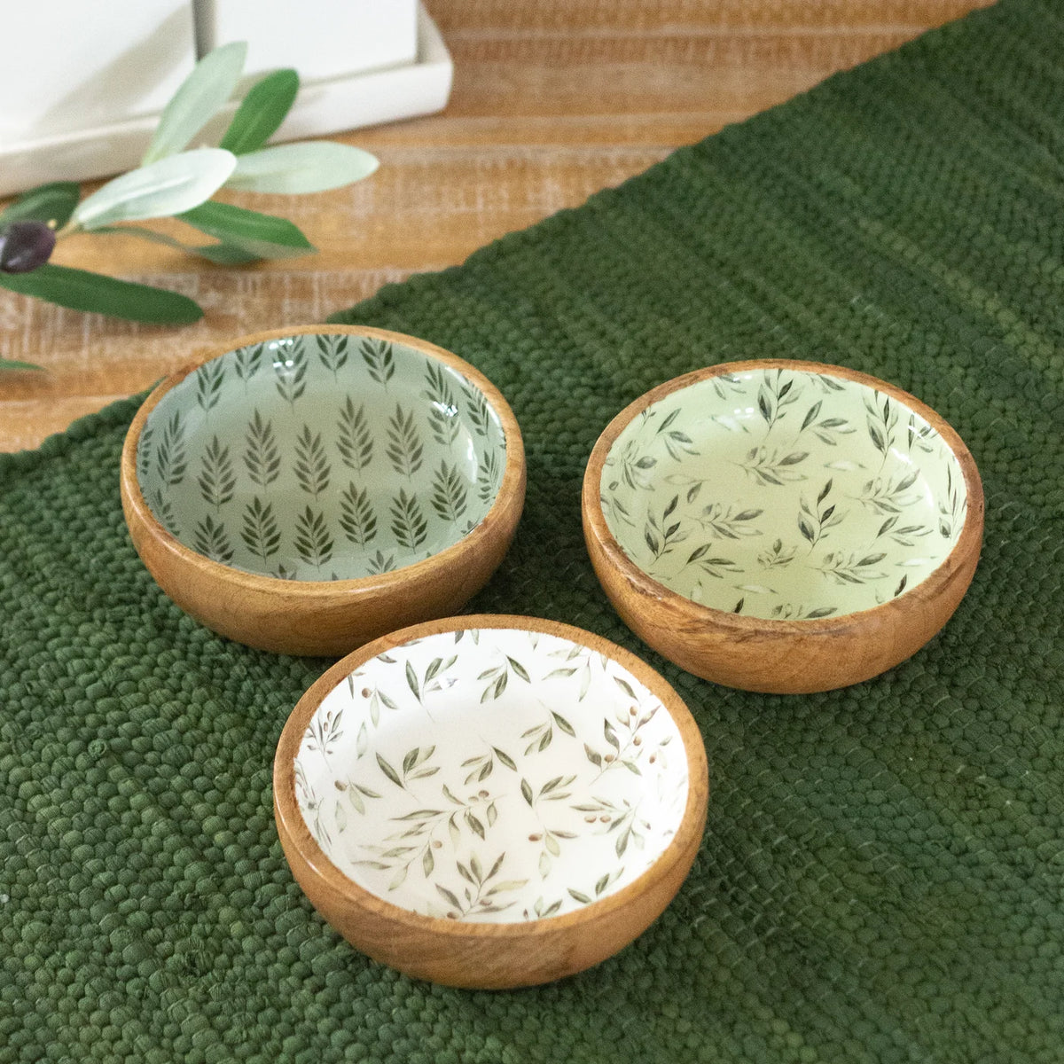 Nibble Bowls - Olive Leaf Patterns – Cottage Hill Home