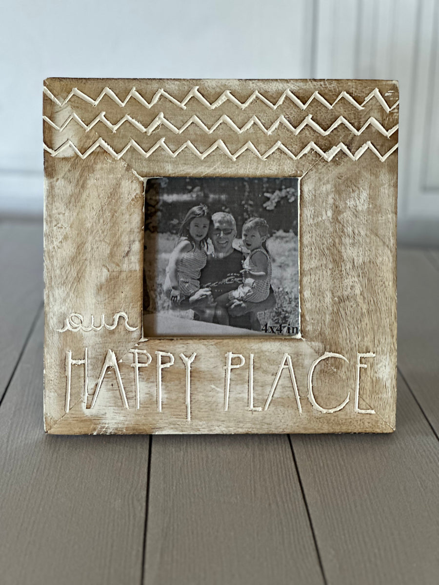 Wood Happy Place Frame – Cottage Hill Home
